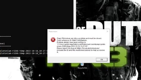 Get An Error When Launching Private Lobby Plutonium