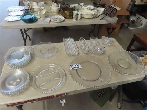 Ir Crystal And Glass Ware Plates Cream And Suger And Trays Mcsherry