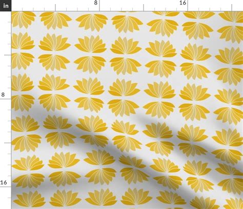Yellow Petal Fade Fabric Spoonflower