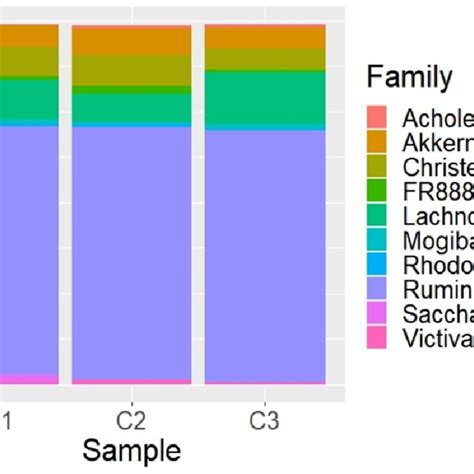 Relative Abundance Of Fecal Bacteria Taxa Phylum Level From Three Download Scientific