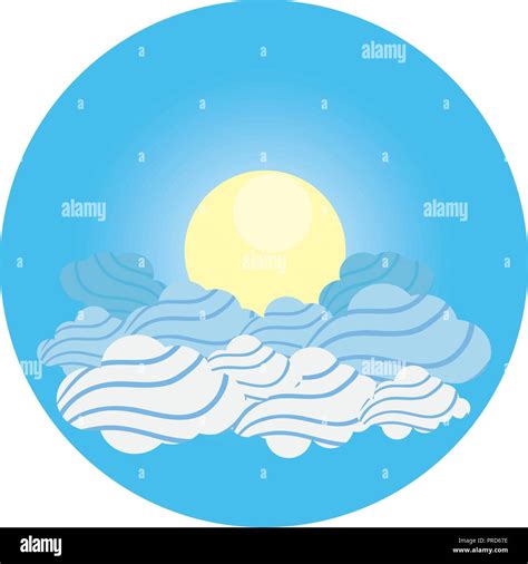 Cloud Sun Day Sky Sunlight Design Vector Illustration Stock Vector