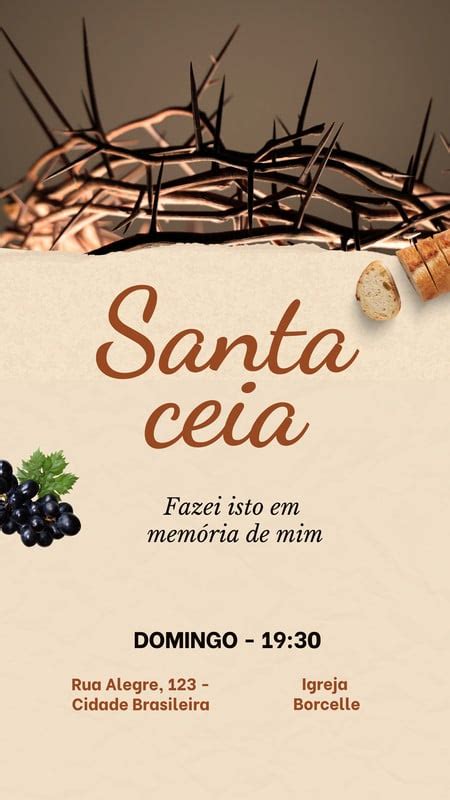 Modelos De Culto De Santa Ceia Customizáveis E Grátis