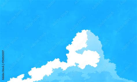 Stock Vektorgrafik „晴天。澄んだ空。夏の背景イラスト素材。 Adobe Stock