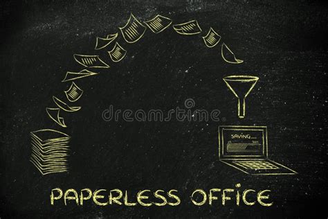 Paperless Office Scanning Documents And Turning Paper Into Data Stock Image Image Of Modern