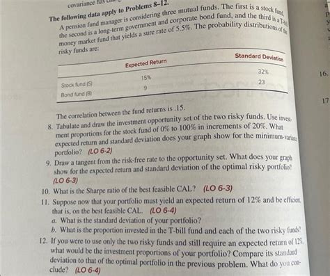 solved covariance the following data apply to problems 8 12