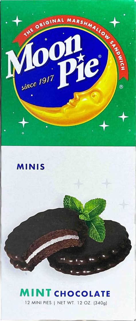 Moonpie Mint Chocolate Sandwhich Cookie Mini 4 Pack 48