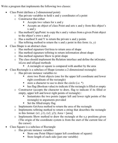 Solved Write A Program That Implements The Following Two Chegg