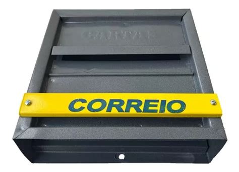 Caixa Correio Quadrada Grade Vertical Cinza Prática Básica MercadoLivre