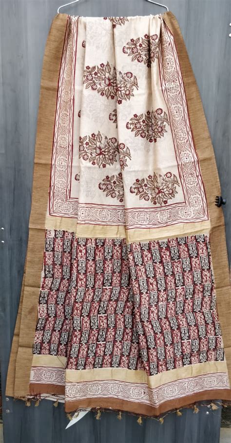 Exclusive New Hand Block Printed Chanderi Silk Sarees