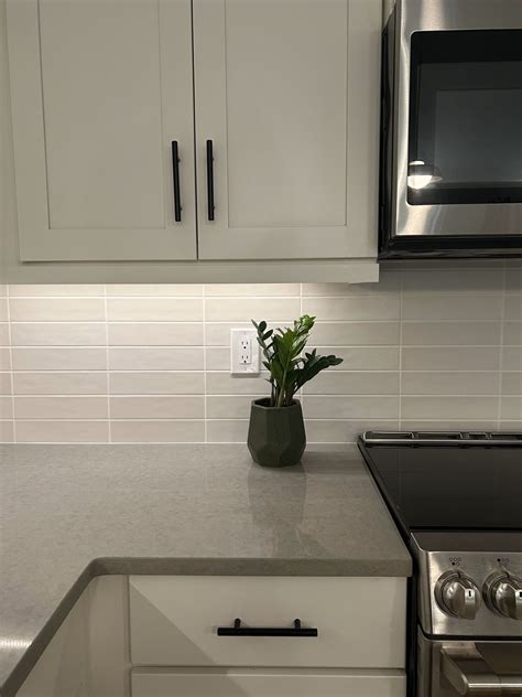 Tampa 3×10 Stacked Tile Backsplash Installation In 2025 Tile Backsplash Kitchen Backsplash