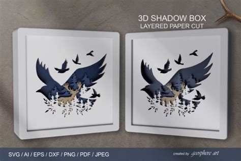 3d Cat Shadow Box Svg Layered Papercut Graphic By Geosphere Art
