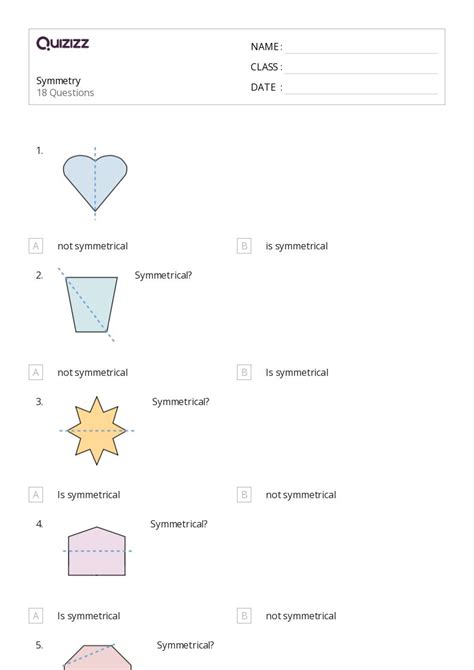 50 Symmetry Worksheets For 7th Year On Quizizz Free And Printable