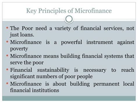 Introduciton To Microfinance Scope 5 Pptx