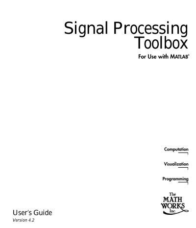 Signal Processing Toolbox User S Guide