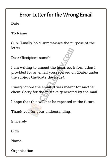 8 Sample Letter Of Error Format Samples And Examples Of Error