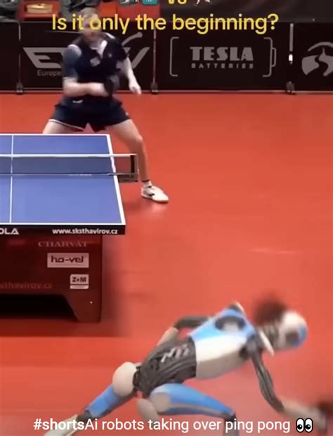 مباراة بينج بونج ناريه بين انسان وروبوت يعمل بالذكاء الاصطناعي اخباركم