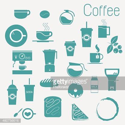 Coffee Cup Set Tea Cup Vector Icon Collection Stock Clipart Royalty Free FreeImages