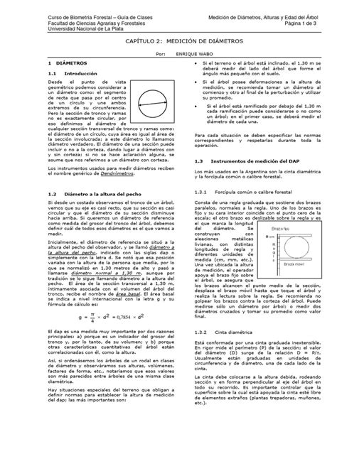 Wabo Diametros Pdf Arboles Medición