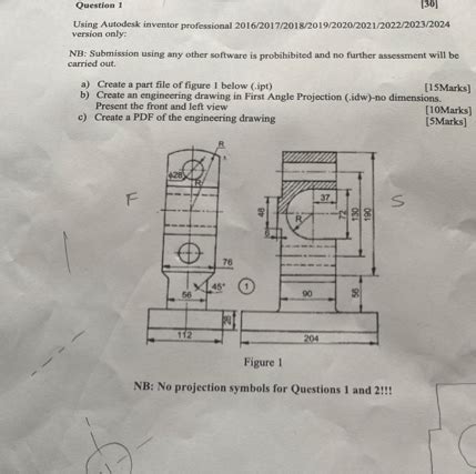 Solved Question Using Autodesk Inventor Profession