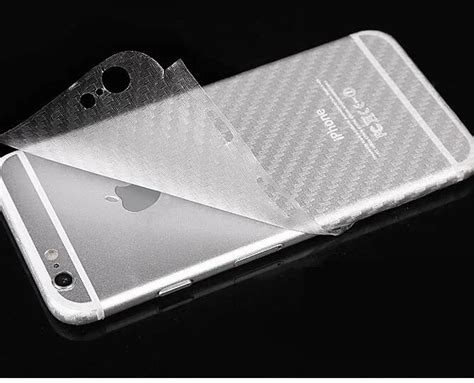 Carbon Fiber Visable Back Film Sticker For Iphone X 8 7 7plus 6 6s Plus