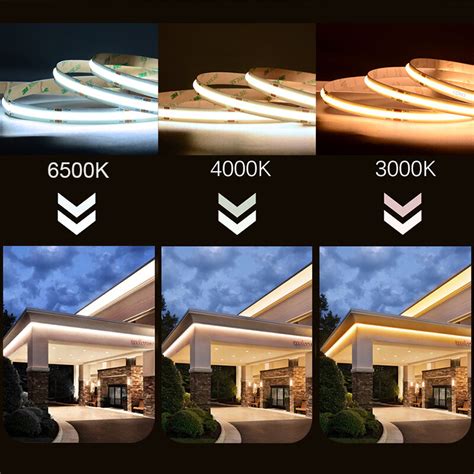 Ul 나열 Cob Led 스트립 빛 480 Ledsm 5 메터몫 164ft 고밀도 유연한 테이프 리본 3000 6500k Ra90 Led 조명 Dc12v 24v