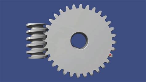 worm gear system 3d model animation youtube