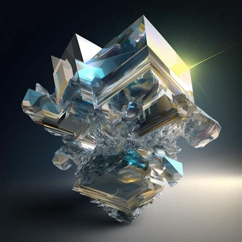 Premium Photo Geometric Cubic Shape With Ravishing Spectrum Of