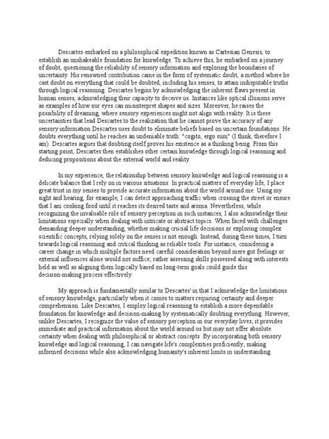 Cogito Ergo Sum 2 Pdf René Descartes Knowledge