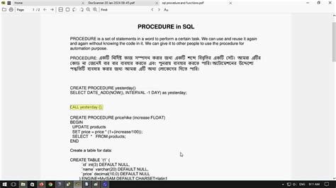Sql Procedure Creation Bangla Video Youtube