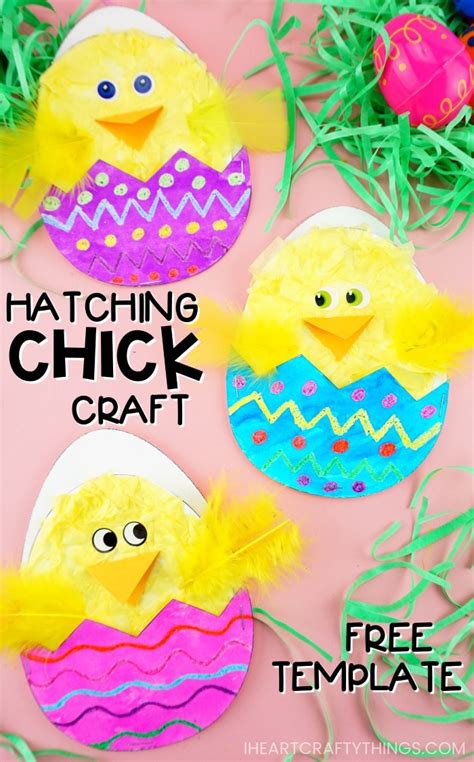 Hatching Chick Craft With Printable Pattern I Heart Crafty Things