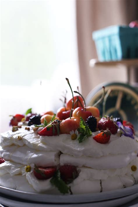 Summer Fruit Pavlova Cake