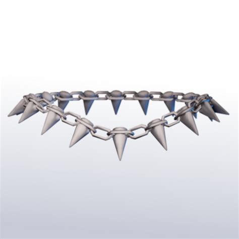 Second Life Marketplace Mercurial Rivet Spike Necklace White