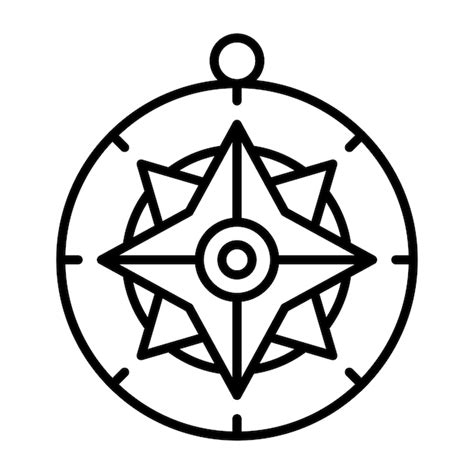 Premium Vector Compass Line Illustration