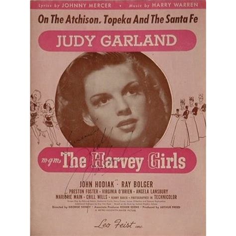 Judy Garland Signed Sheet Music