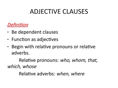 Lesson 4 Adjective Clauses In Academic Writing Pptx