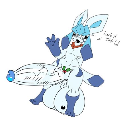 Rule 34 Eeveelution Erection Furry Glaceon Huge Cock Hyper Penis