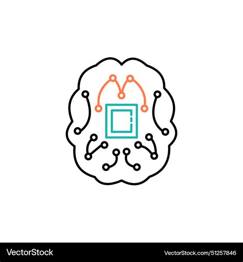 Ai Neural Networks Icon Design Royalty Free Vector Image