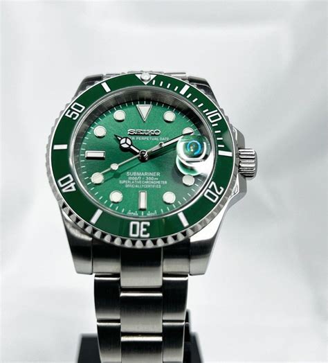 Modified Seiko Skx031 Submariner Hulk Homage 52 Off