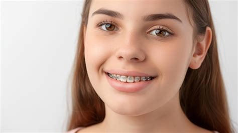 Braces On Teeth Beautiful Red Lips And White Teeth With Metal Braces A
