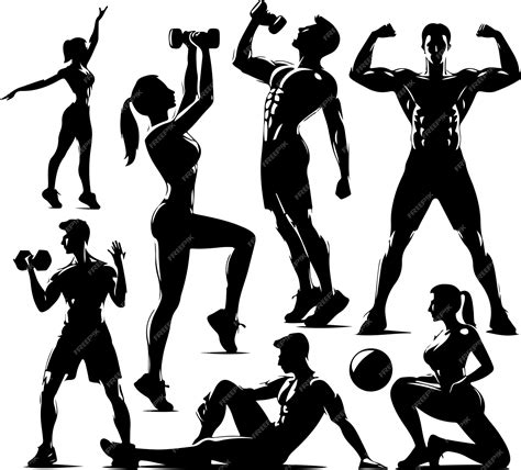 Premium Vector Physical Exercise Vector Design Vector Black Color
