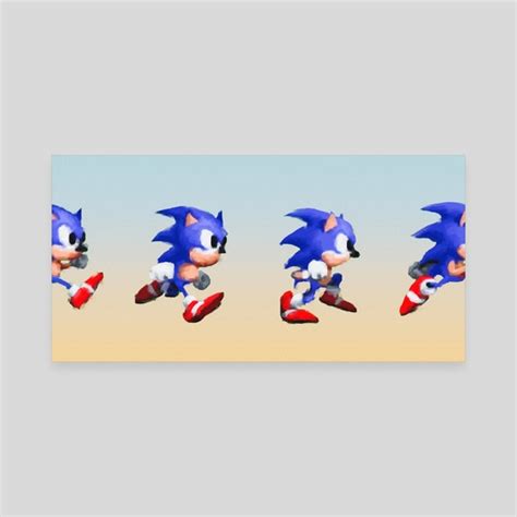 Sonic The Hedgehog An Art Canvas By Retro Game Art Inprnt