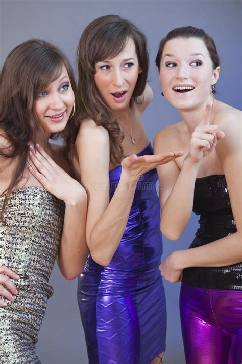 Party Girls Flirting Stock Image Image Of Casual Posing 12926113