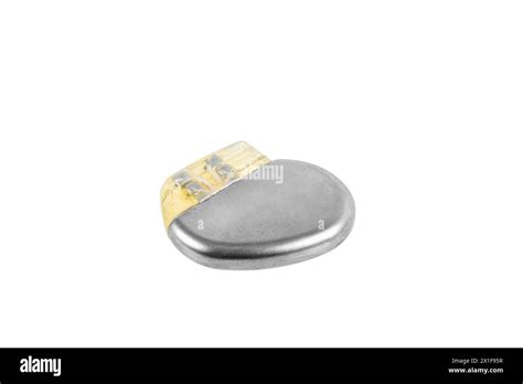 Pacemaker Isolated On A White Background Heart Battery Close Up Of