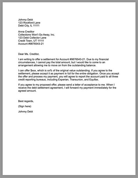 Heres A Sample Letter To Collection Agencies To Settle Debt Solosuit Blog In 2025 Credit
