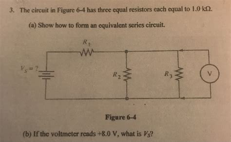 Solved The Circuit In Figure Has Three Equal Chegg Com