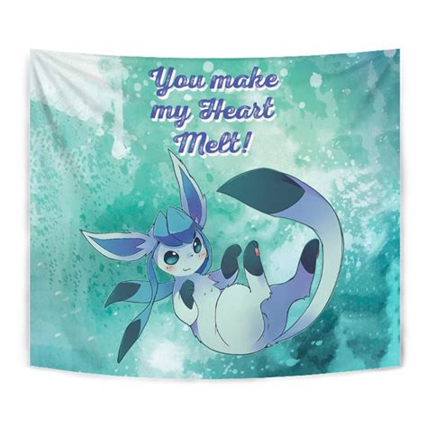 Glaceon Make Me Melt Pokemon Tapestry Otaku Treasure