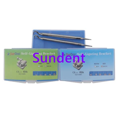 Dental Orthodontic Self Ligating Bracket With Buccal Tube And Instrument Orthodontic Self