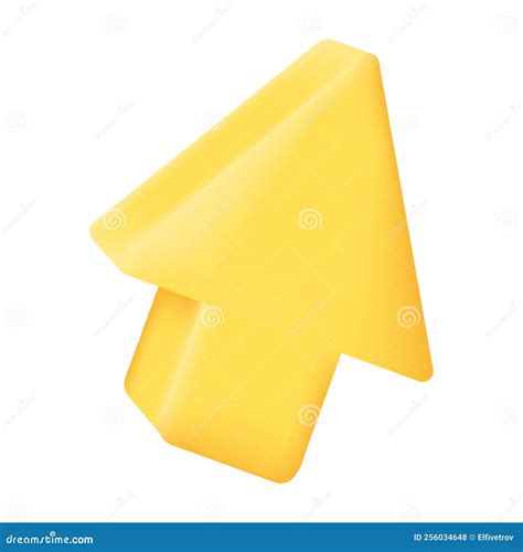 Yellow Arrow Pointer Mouse Cursor 3d Icon Stock Vector Illustration Of Cursor Click 256034648