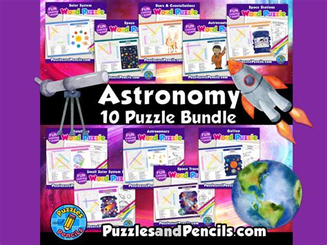 Astronomy Word Search Puzzle Activity With Colouring Bundle 10
