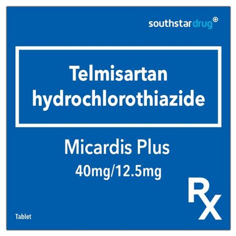 Rx Micardis Plus 40mg 125mg Tablet Lazada Ph
